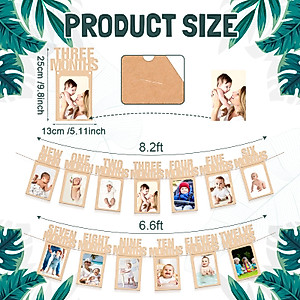 One High Chair First Birthday Burlap Banner One Banner and 1st Birthday Photo Banner for Boy Girl Newborn 12 Month One Year Old Birthday Decorations Monthly Milestones Garland Photo Prop Supplies