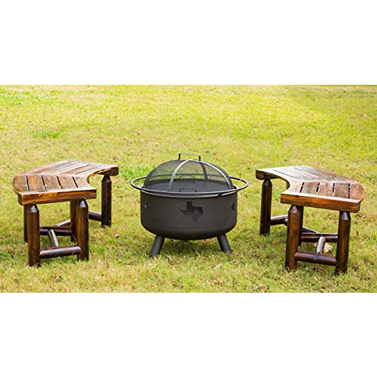 Leigh Country Char-Log Curved Bench