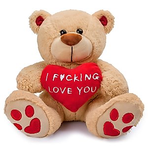 Valentines Day Gifts for Her Wife Fiancée Girlfriend,10 inch Valentines Day Teddy Bear Romantic Naughty Gifts for Her Women Mom Kids,Funny Plush Stuffed Animals Gifts for Birthday Wedding Anniversary