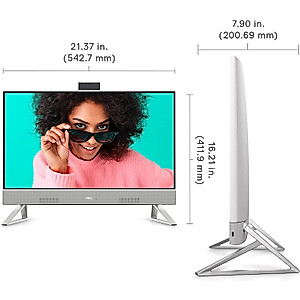 Dell Inspiron 24'' FHD Touchscreen All-in-One Desktop | 12th Gen Intel 10-Core i5-1235U | 12GB RAM | Wireless Keyboard & Mouse | Windows 11 Home | White (White, 12GB RAM | 256GB SSD +1TB HDD)