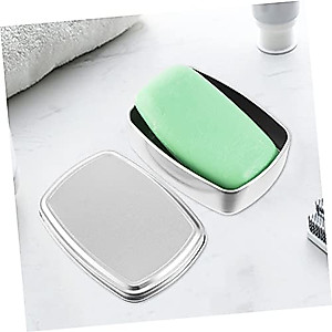 CORHAD 6pcs Square Shaped Aluminum Soap Box Food Grade Metal Storage Can Rectangular Candy Tins for Home Travel