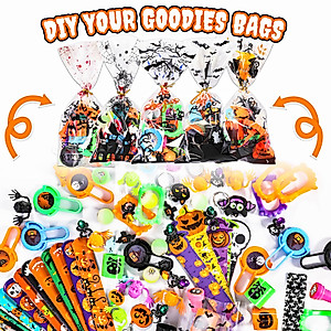 Thuodo 162 PCS Halloween Party Favors for Kids Halloween Toys Bulk Trick or Treat Goodie Bag Fillers Halloween Party Supplies School Classroom Prizes Carnival Gifts