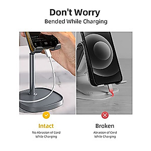 LISEN Office Supplies Decor Cell Phone Stand Universal Home Office Desk, Reduce Neck Pain Height Angle Adjustable Cell Phone Stand, Taller, and More Photogenic iPhone Stand When Phone & Tablets Video…