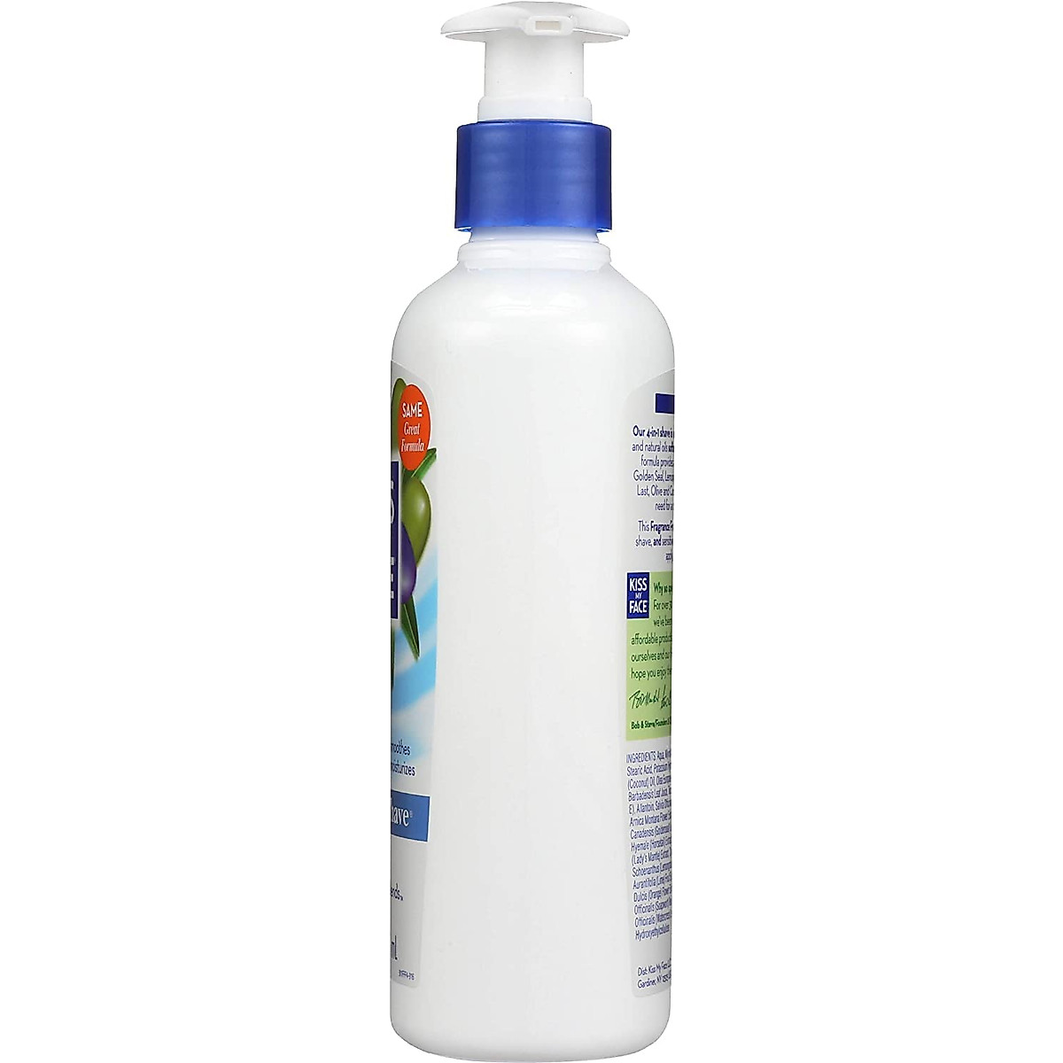 Kiss My Face 4 in1 Moisture Shave, Fragrance Free 11 oz (Pack of 3)