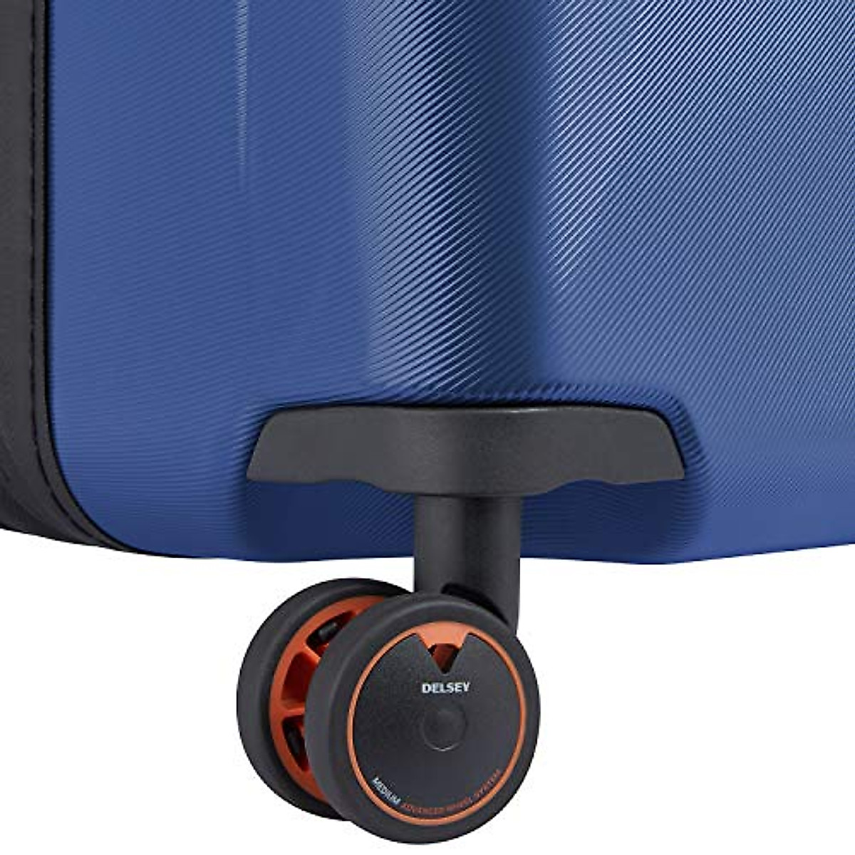 DELSEY Paris Cactus Hardside Luggage with Spinner Wheels, Navy, Checked-Medium 24 Inch