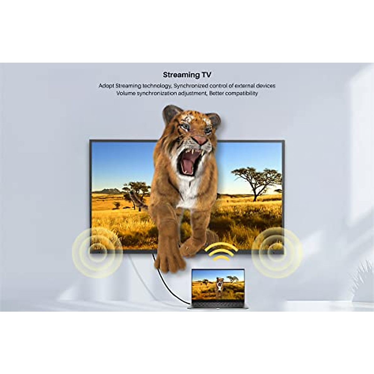 SYLVOX Outdoor TV, 65 inch Waterproof 4K Smart TV, Outdoor Television Support Bluetooth WiFi for Full Sunshine Areas 1500nits (2022, Pool Series)