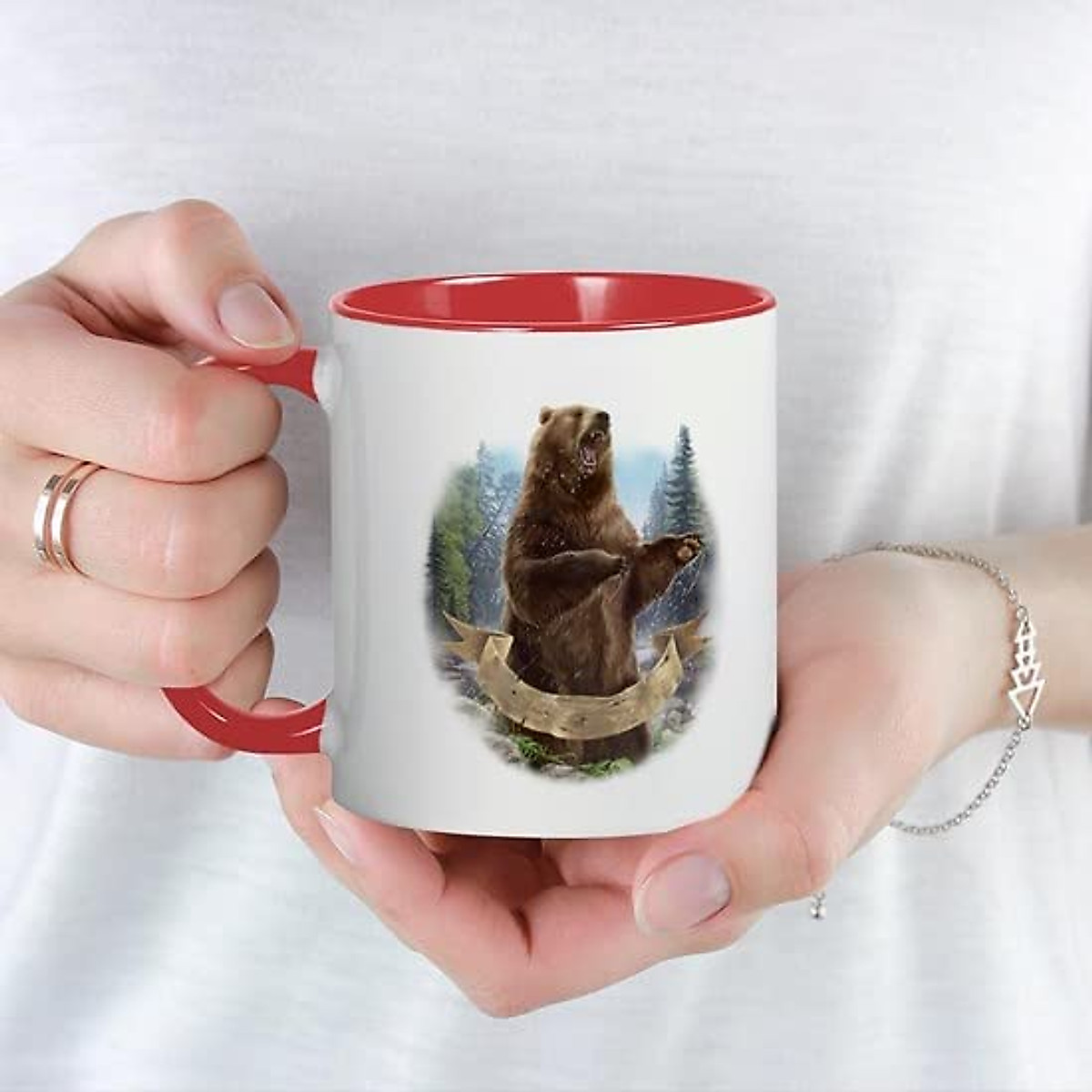 CafePress Grizzly Bear Mug Ceramic Coffee Mug, Tea Cup 11 oz