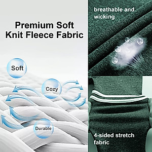 Chrisuno Men's Essentials Basic Soft Fleece Full-Zip Hoodie Lightweight Jersey Full-Zip Novelty Sweatshirt Army Green XL