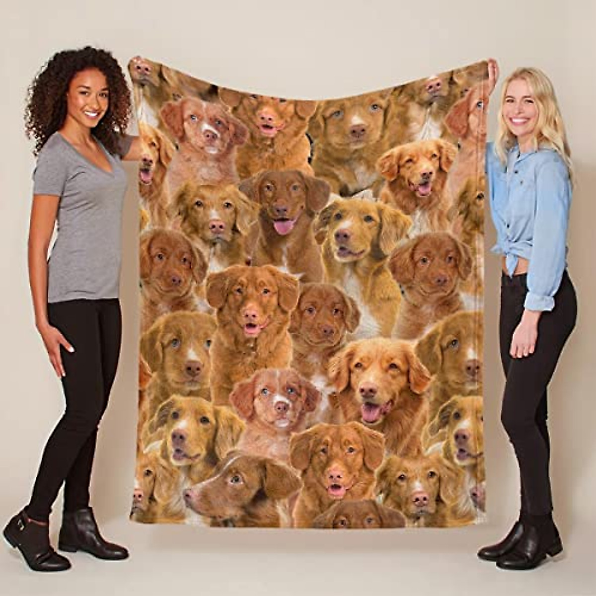 NAZENTI Personalized Nova Scotia Duck Tolling Retrievers Blanket, Gift for Lover Nova Scotia Duck Tolling Retrievers You Will Have A Bunch of Dogs Fleece Blanket, Christmas Blanket, Xmas Gift
