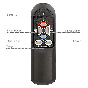 Replacement for Electric Fireplace Heater Remote Control SF122-26AI SF122-33AI