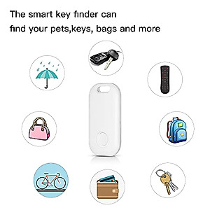 2 Pack Key Finder Smart Bluetooth Tracker Item Finder Work with Apple Find My Item Locator Anti-Lost Device for Keys, Bags and More Global Positioning iOS Only Black