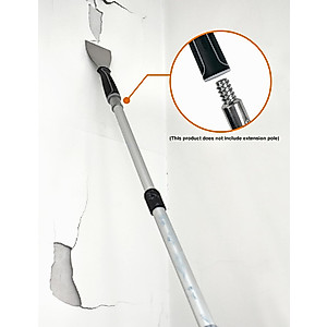 ROLLINGDOG 3 Inch Pole Scraper - Stainless Steel Bent Blade With Anti-Slip Rubber Handle, Heavy Duty Paint Remover Scraper Tool