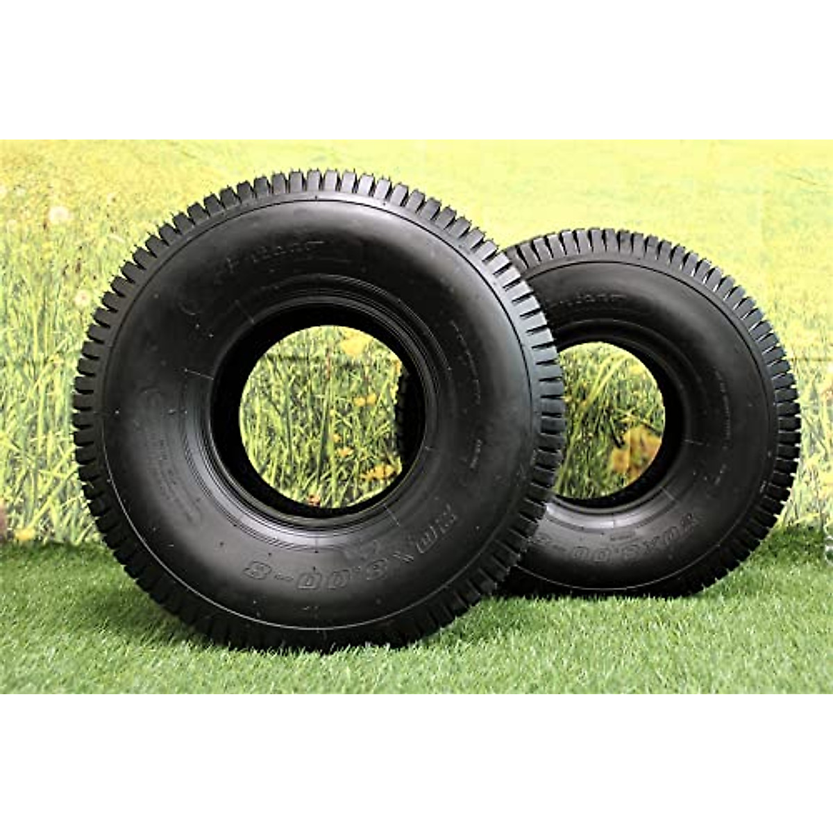 Set of Two 20x8.00-8 4 Ply Turf Tires for Lawn & Garden Mower 20x8-8