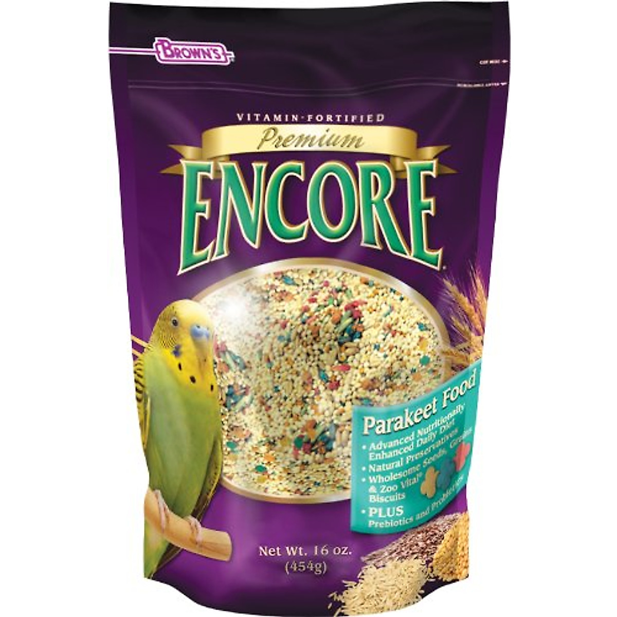 F.M. Brown'S Encore Premium Parakeet Bird Food, 1-Pound