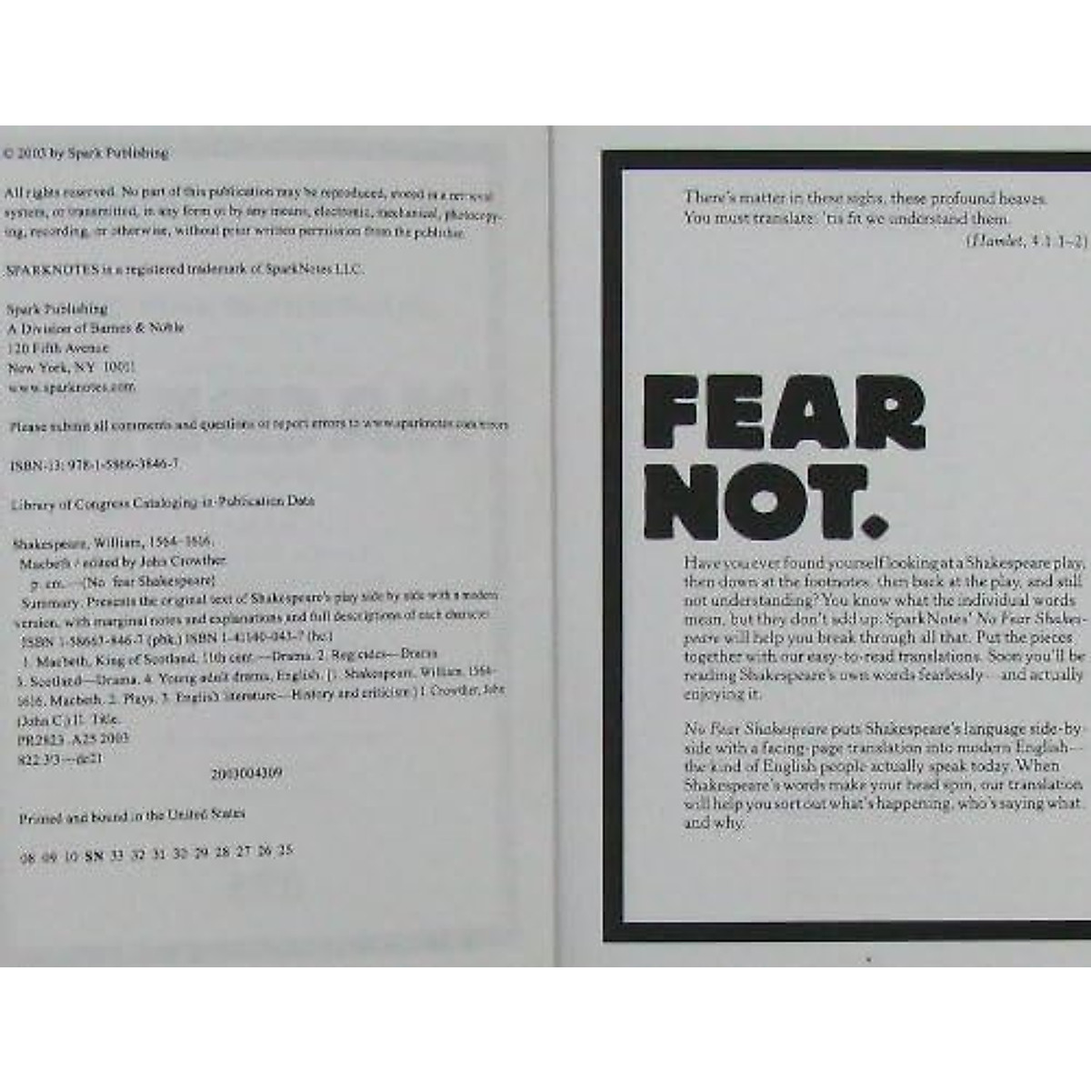 Macbeth: No Fear Shakespeare Side-by-Side Plain English