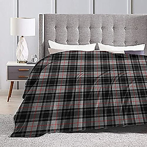Throw Blanket Ultra-Soft Modern Tartan of The Scottish Clan Moffat Blanket Bed Blanket Quilt Durable Home Decor Fleece Blanket Sofa Blanket Luxurious Carpet for Men Women Kids 80"X60"