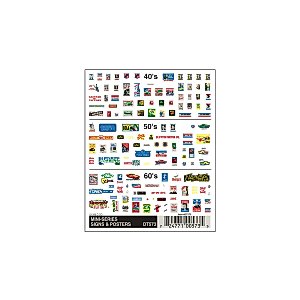 Woodland Scenics Signs & Posters MiniSeries Dry Transfer Decals