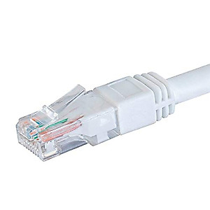 Monoprice Cat6 Outdoor Rated Ethernet Patch Cable - 50 Feet - White | Snagless RJ45, Stranded, 550MHz, UTP, Pure Bare Copper Wire, 24AWG