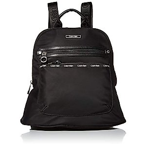 Calvin Klein Georgina Nylon Organizational Backpack, Black