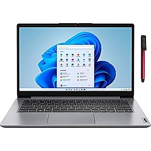 Lenovo IdeaPad 1i 14" Laptop Computer, Intel Celeron N4020 up to 2.8GHz, 4GB LPDDR4 RAM, 128GB Storage (64GB eMMC + 64GB Flash Drive), 802.11AC WiFi, Bluetooth, Type-C, Cloud Grey, Windows 11 S