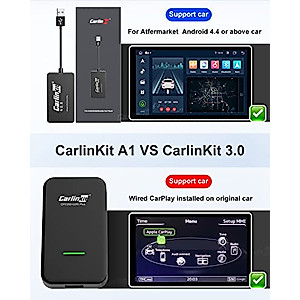 2023 CarlinKit Wireless CarPlay & Wireless Android Auto for Car with Android Head Unit System 4.4.0+,Built-in APK App,Online Upgrade.