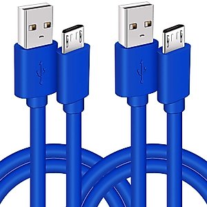 2 PCS 10FT Micro USB Power Cord for Fire TV Stick,PS4,Roku Streaming Stick,Roku Express Premier Plus,Chromecast,E-Reader,Intel Computer Replacement,Charger Charging Cable Compatible with Kindle Tablet