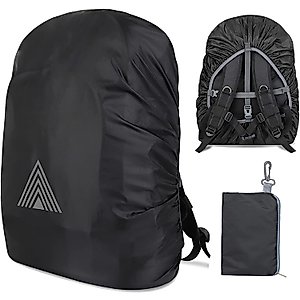Waterproof Backpack Rain Cover(15-75L),Portable Anti Slip Rain Cover for Backpack,Cross Buckle Straps,Outdoor Anti-tear Backpack Raincover for Camping Hiking Biking Hunting Traveling (M(40-50L))