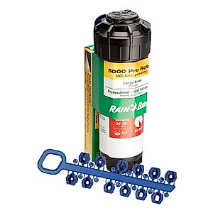 Rain Bird 50' CP5004PC Rotor with Pro Nozzle Set, 40° -360° Pattern, 25' -50 Spray Distance, Black
