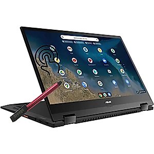 ASUS ChromeBook Flip 15.6" FHD 2-in-1 Touchscreen Laptop, Quad-Core AMD Ryzen 5 3500C (Beat i5-8250U), 8GB DDR4 RAM, 128GB PCIe SSD, WiFi, BT 5.0, Backlit KB, Chrome OS, broag 64GB Flash Drive