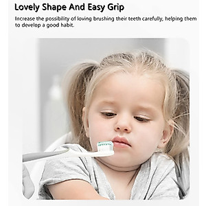 Land cast U-Shaped Toothbrush for Kids, Manual Training Tooth Brush Food Grade Soft Silicone Brush Head Baby Massage Toothbrush All-Round Cleaning (Pink)