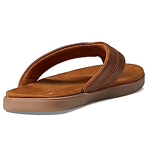 Koolaburra by UGG Men's TREEVE Sandal Flip-Flop, Chestnut, 12