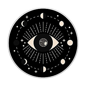 Magic Circle Space Sun Moon Stars All Knowing Eye All Seeing PopSockets Swappable PopGrip