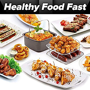 NUWAVE Brio 3-Quart Digital Air Fryer With Bonus Pan and Frying Rack with One-Touch Digital Controls, 6 Easy Presets, Precise Temperature Control, Recipe Book, Wattage Control, Preheat and Reheat