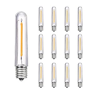 Bokoiuu New S14 LED String Light Replacement Bulb, 12PK LED Bulb, 0.6 Watts 120 Volts, E12 Screw Base, Warm White