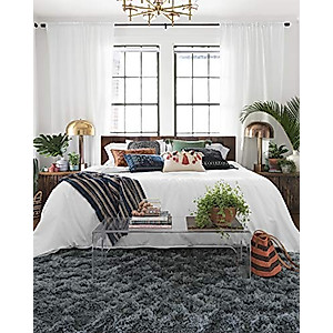 Loloi Caspia X Justina Blakeney Shag Collection Area Rug, 9'3" X 13', Teal