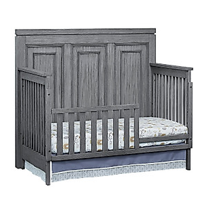 Soho Baby Manchester Crib to Toddler Bed Guard Rail Conversion Kit, Wire Brush Rustic Gray Finish, GreenGuard Gold Certified