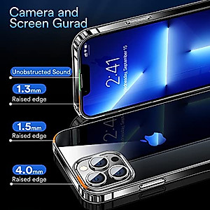 Elando Crystal Clear Phone Case Compatible with iPhone 13 Pro Case, Non-Yellowing Military Grade Drop Protection Shockproof Slim Thin Phone Case, 6.1 inch