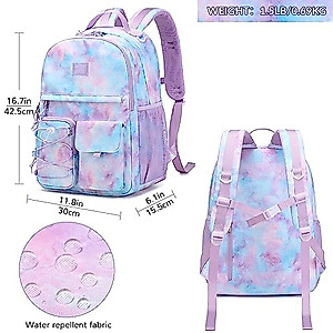 Lohol Galaxy Backpack for Teen Girls and Women, Anti Theft Daypack with 15 Inch Laptop Compartment for Travel School (Galaxy A)