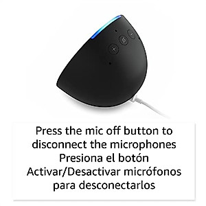 Echo Pop | Full sound compact smart speaker with Alexa | | International Version with EU Power Adaptor | Charcoal