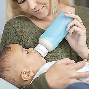 Dr. Brown's Options+ Narrow Bottle, Glass Baby Bottle with Silicone Sleeve Variety Pack 8 Ounce - Glow/Blue/Mint