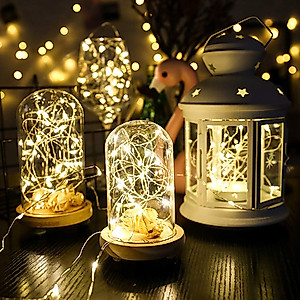 16 PCS Fairy String Lights Battery Operated,Starry String Lights,7.2ft 20 Led Firefly Lights for DIY,Christmas,Halloween,Wedding,Bedroom,Party Table Decorations(Warm White)