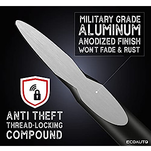 EcoAuto Bullet Antenna Replacement for Dodge RAM & Ford F150 F250 F350 Super Duty Ford Raptor Bronco Trucks - Anti-Theft Design - Short Replacement Antenna 1990 - Current (Matte Black)