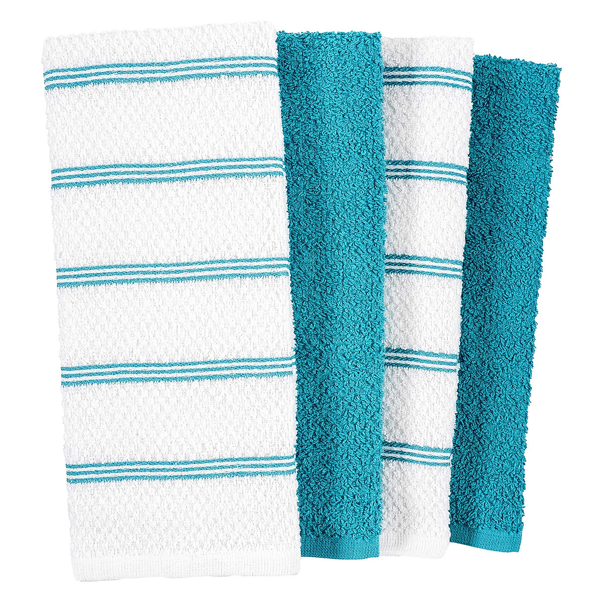 KAF Home Pantry Piedmont Terry Kitchen Towels | Set of 8, 16 x 26 inch, Absorbent Terry Cloth Dish Towels, Hand Towels, Tea Towels | Perfect for Kitchen Spills, Cooking, and Messes - Dark Gray