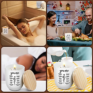 Norme Religious Candles Catholic Gifts for Christian Women Jesus Prayer Spiritual Candles 7 oz Scented Jar Bible Candle Stephanie Positive Saying Candle for Mom Friend Teacher Nurse Gifts(Cute Style)