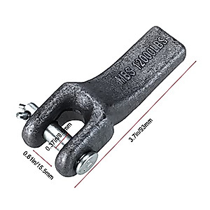 NORJIN 6 Pack 5/16 Weld-On Safety Chain Retainer, Forged Steel Chain Hooks 12000LBS WLL for Truck Trailer Hitch