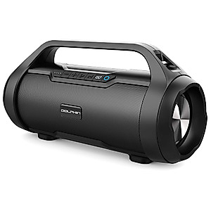Dolphin LX-20 Dual Portable Bluetooth Waterproof Tube Speaker with HD Sound and Bass, High Power 30W, includes FM Radio, USB/SD MP3, AUX Input
