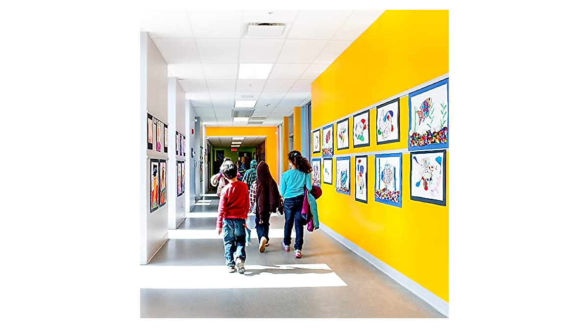 2x48-Inch Silver Art Display Rail for Kids Art & Photos