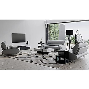 Zuri Furniture Modern Aspen Light Grey Microfiber Leather Loveseat