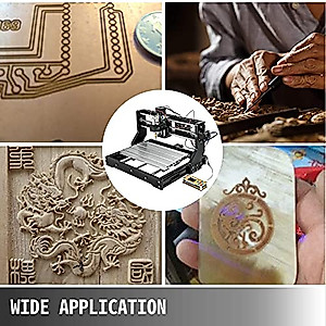 VEVOR CNC 3018-PRO Router Machine 3 Axis GRBL Control with Offline Controller Plastic Acrylic PCB PVC Wood Carving Milling Engraving Machine XYZ Working Area 300x180x45mm