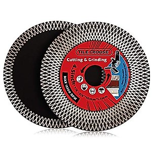 Diapro 2 Pack-4.5" Tile Blade Diamond Porcelain Blade for Cutting and Grinding Porcelain Tile Granite Marble (4.5", 2)